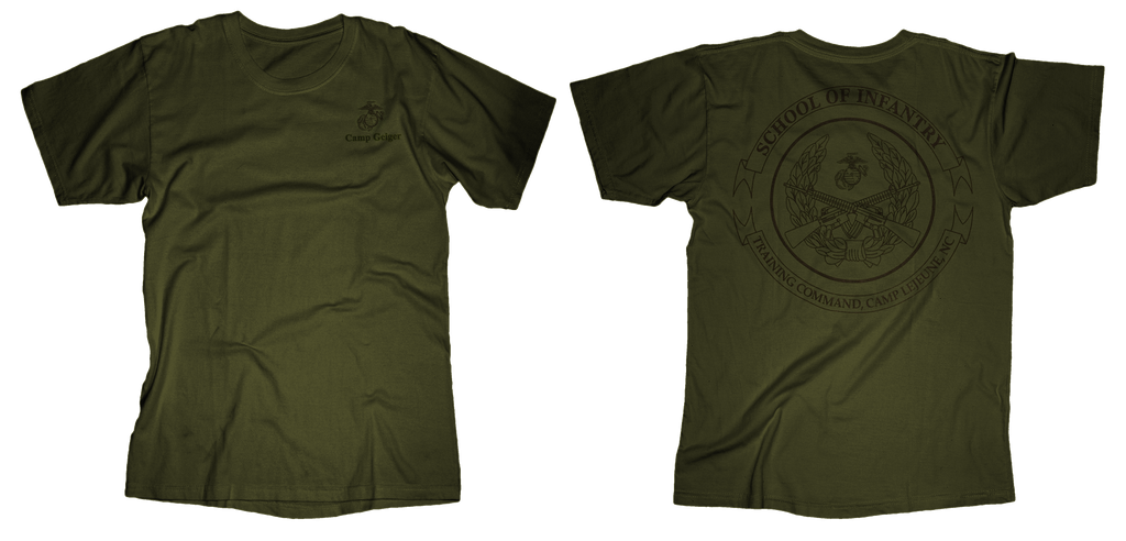 USMC Mens T Shirt - Camp Geiger - Licensed Military Apparel – Frontline ...