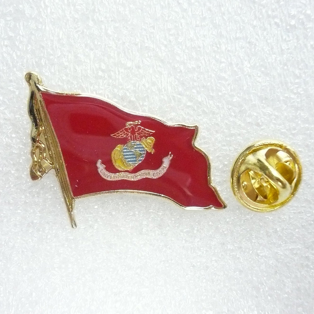 U.S. Marine Wavy Flag with Tassel USMC Lapel Pin – Frontline Military ...
